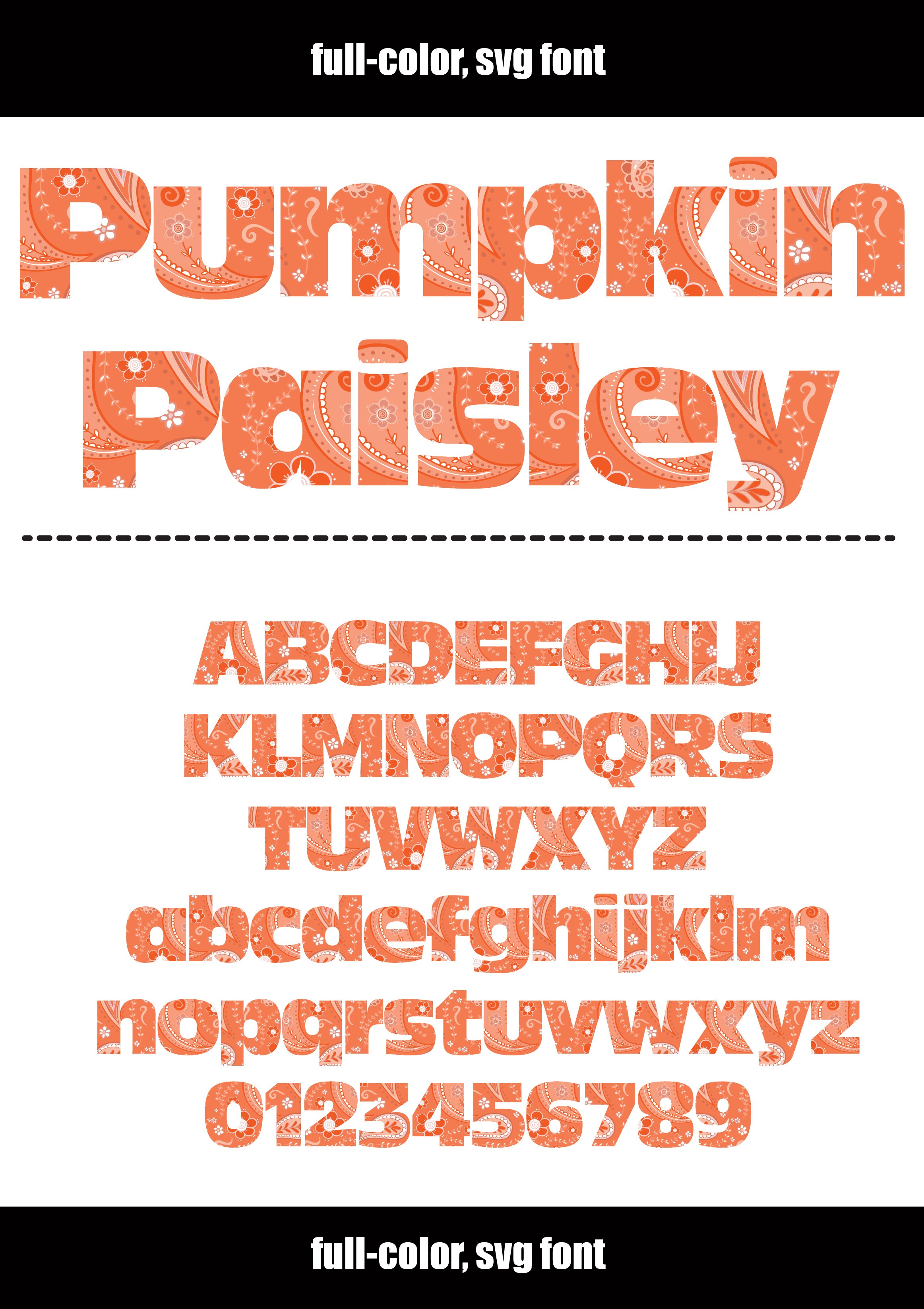 Autumn Themed Full Color SVG Font