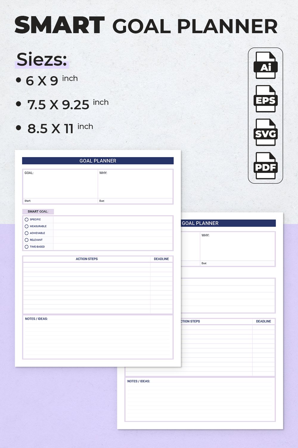 SMART Goal Planner | Planner Template
