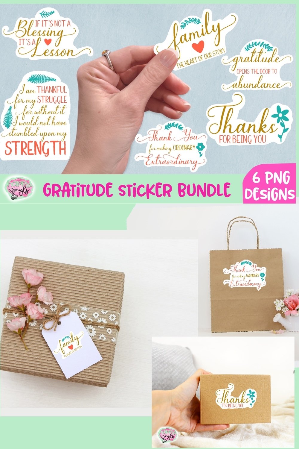 Gratitude Stickers - A Sticker Bundle