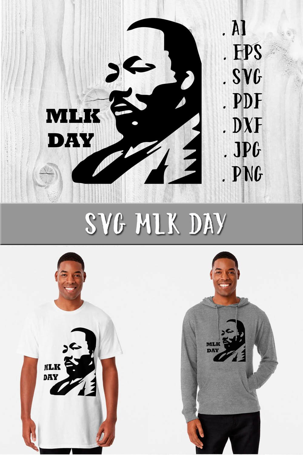 SVG MLK Day Martin Luther King SVG cutting file, (2386733)