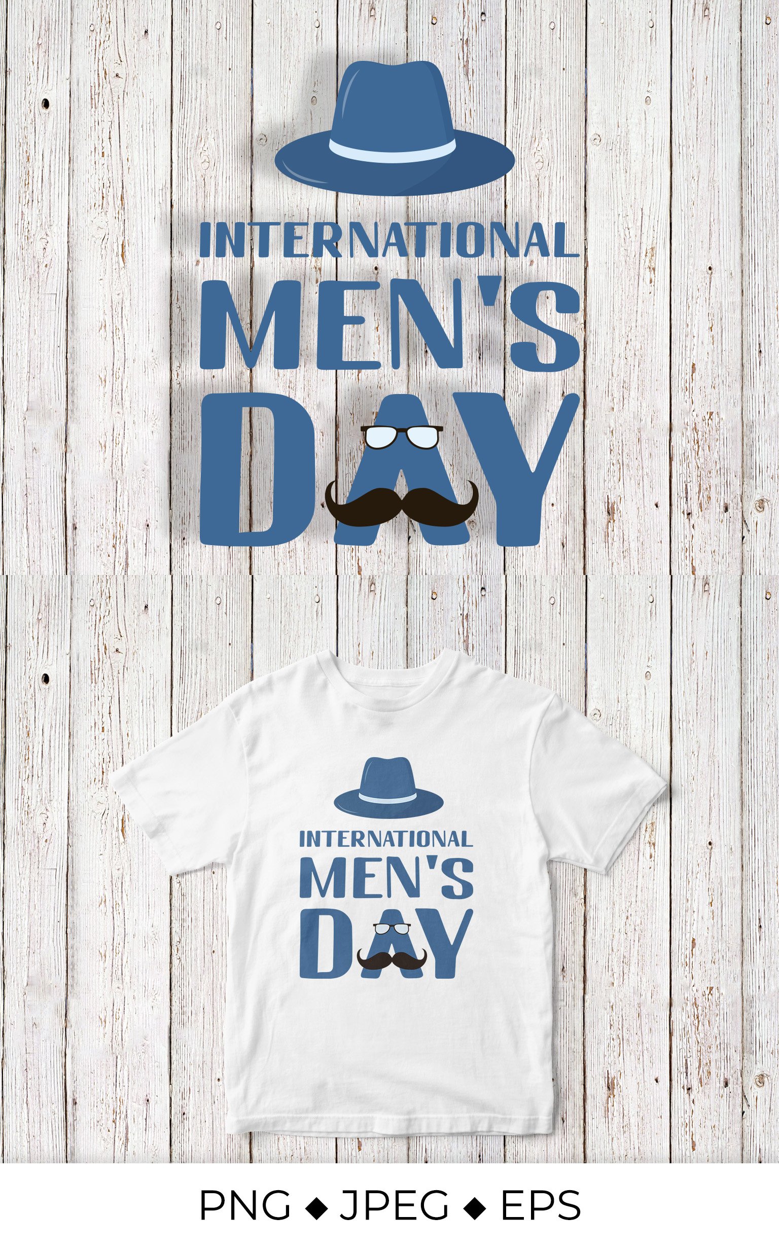International Men's Day lettering. Funny gift for him.