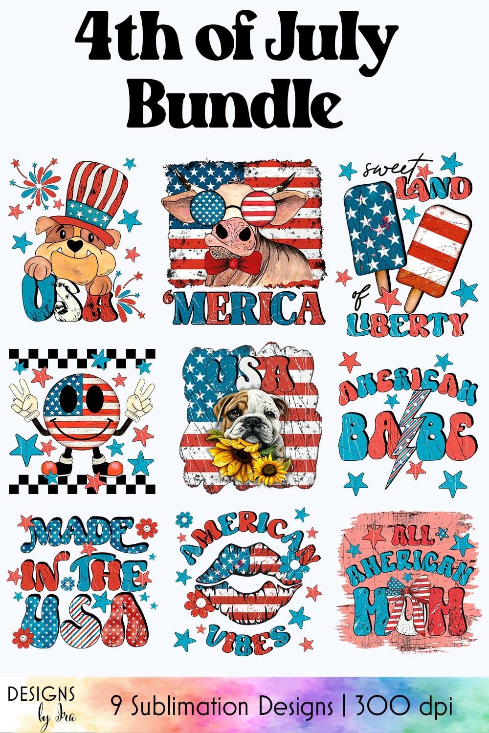 4th of July Sublimation Bundle | Retro Patriotic Bundle