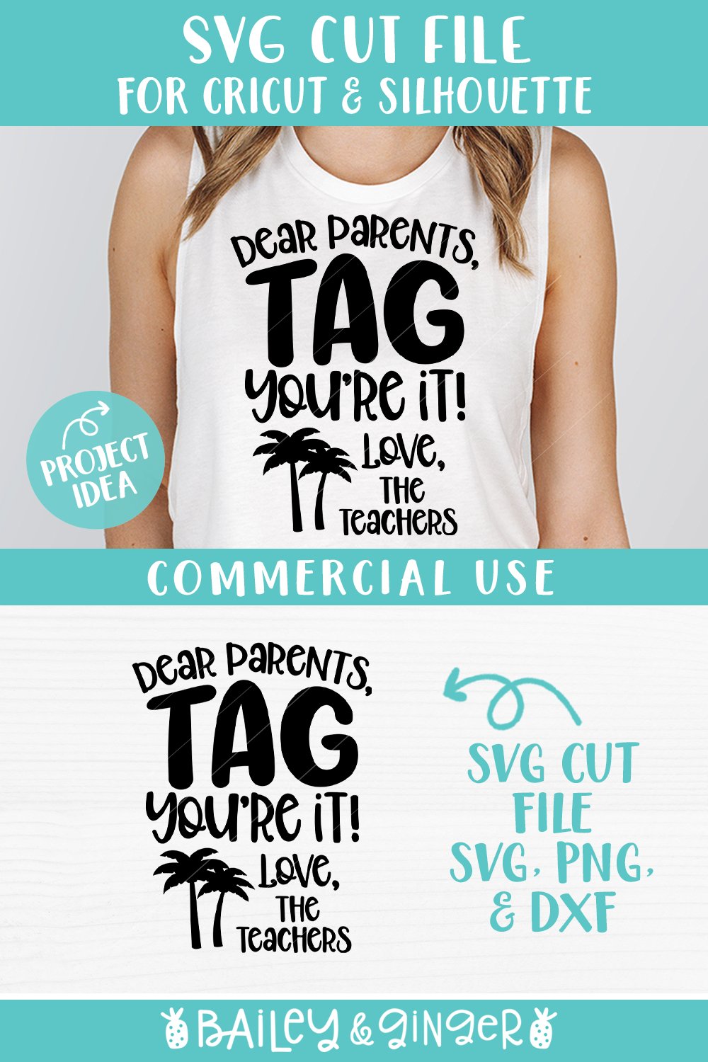 Teacher SVG For End Of School - Dear Parents Tag You're It