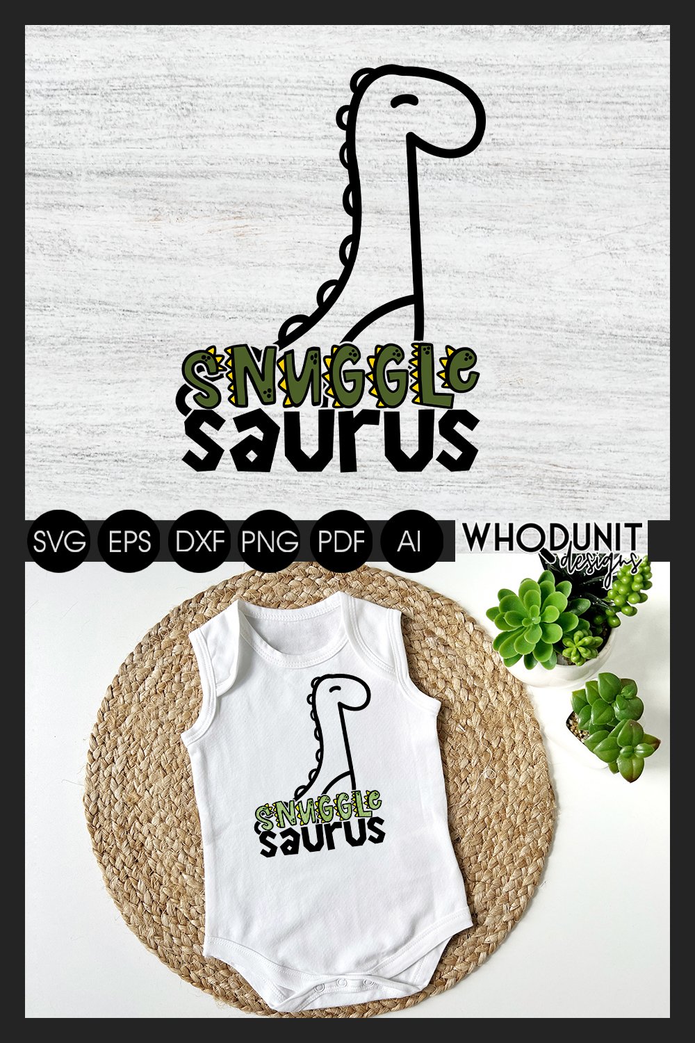 Snugglesaurus SVG | Dinosaur cut file | Cute Dino