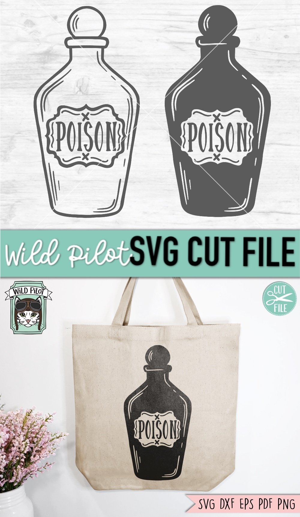 Poison SVG, Potion Bottle SVG, Halloween, Witchy, Mystical