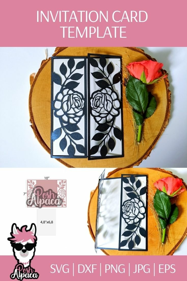 Gate fold wedding Invitation SVG