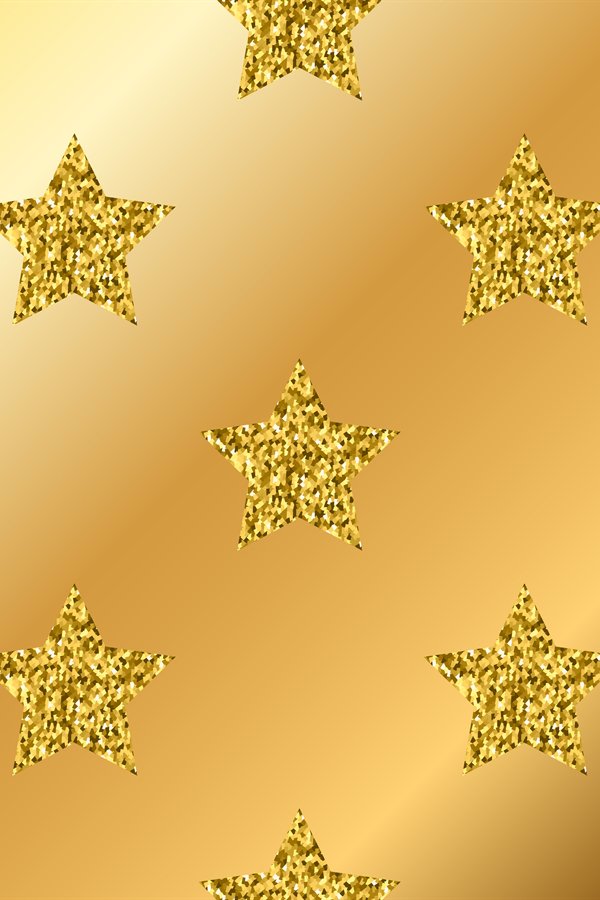 Vector golden glitter stars seamless pattern (822594)