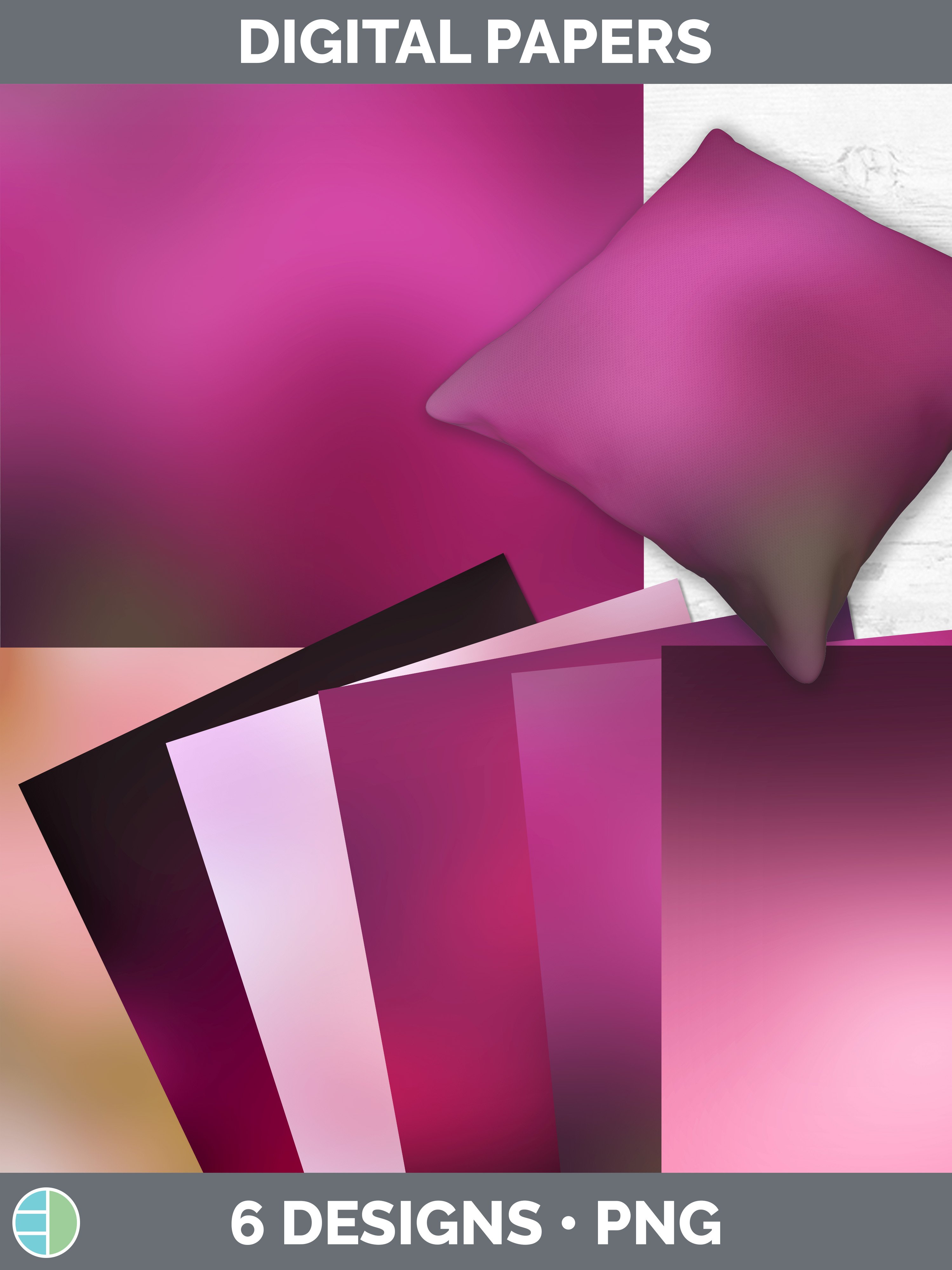 Pink Ombre Backgrounds | Digital Scrapbook Papers