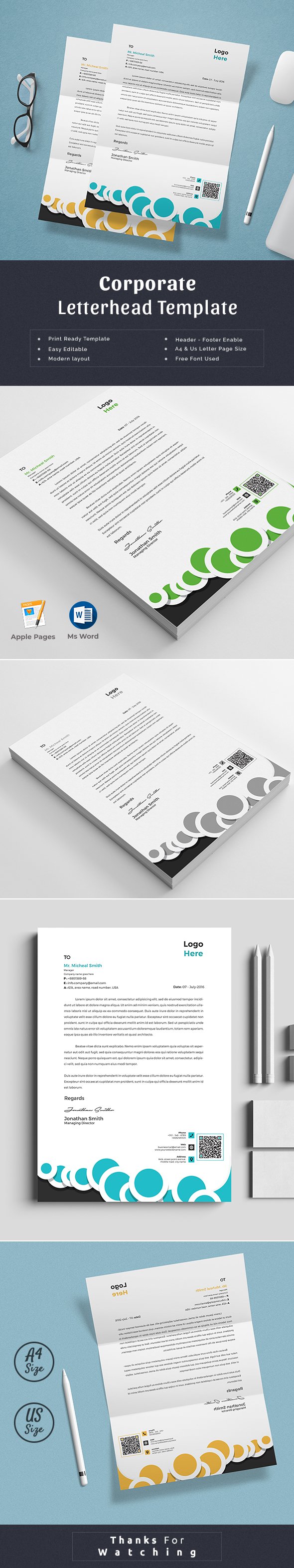 Letterhead Pad Template Word Apple Pages (209935)