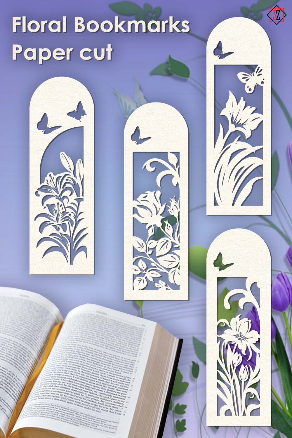 Floral Bookmarks/Paper Cutting