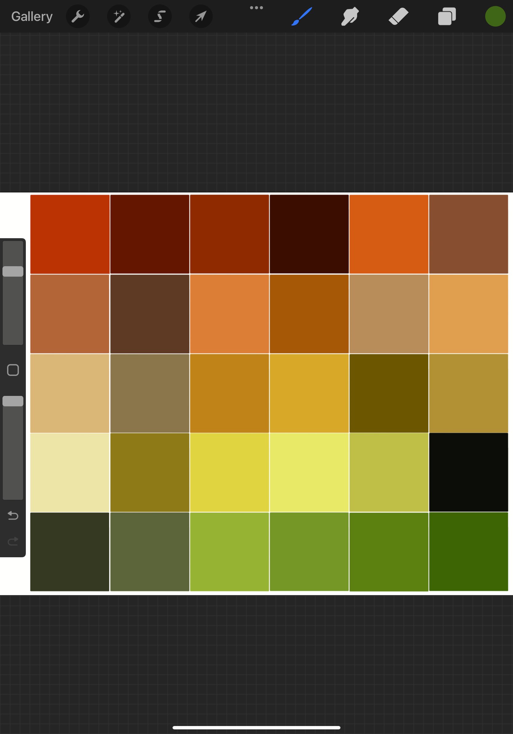 Autumn Fall Forest Procreate Colour Palette, 30 Color Swatch