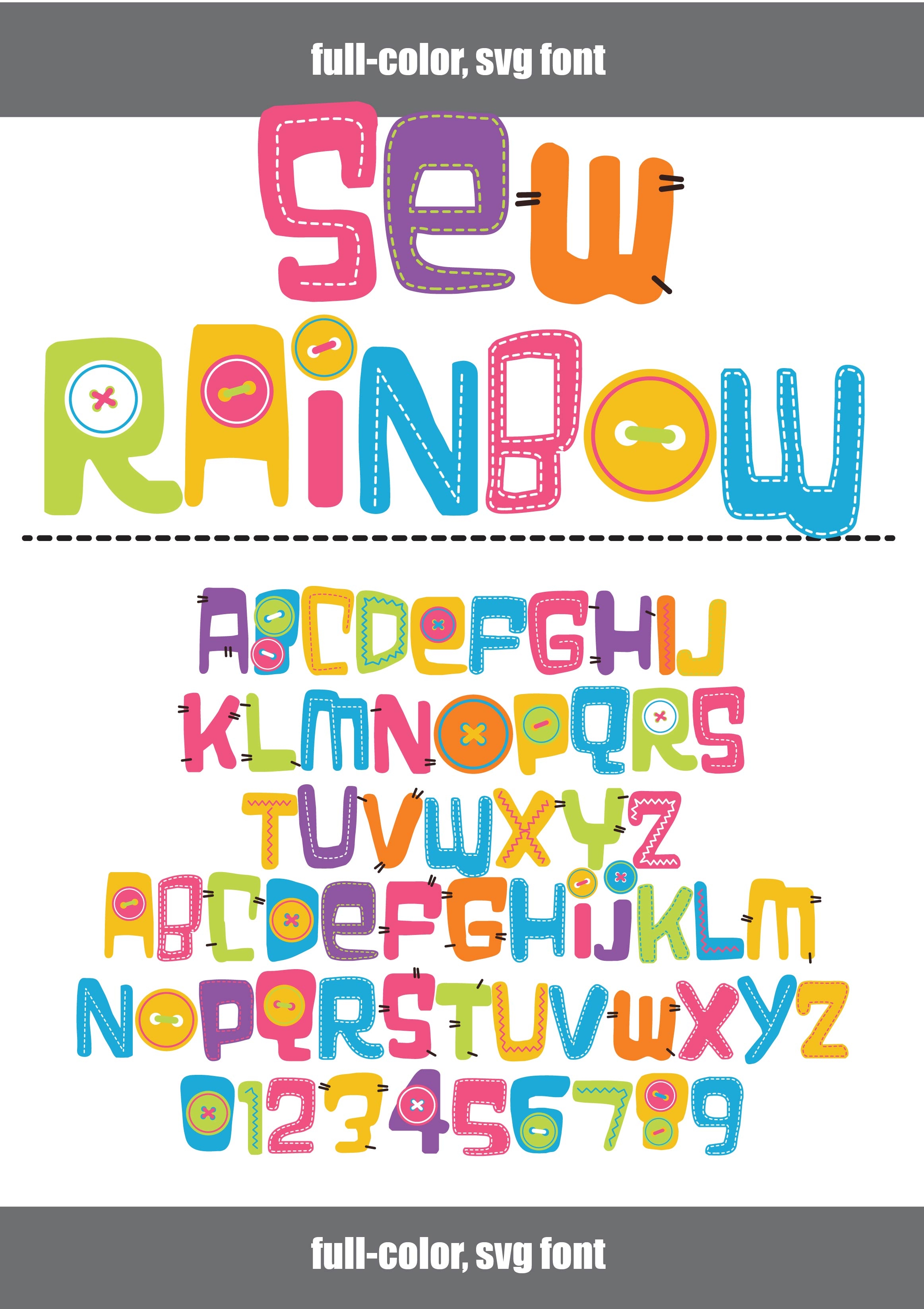 Full Color SVG Font Great for Spring or Easter
