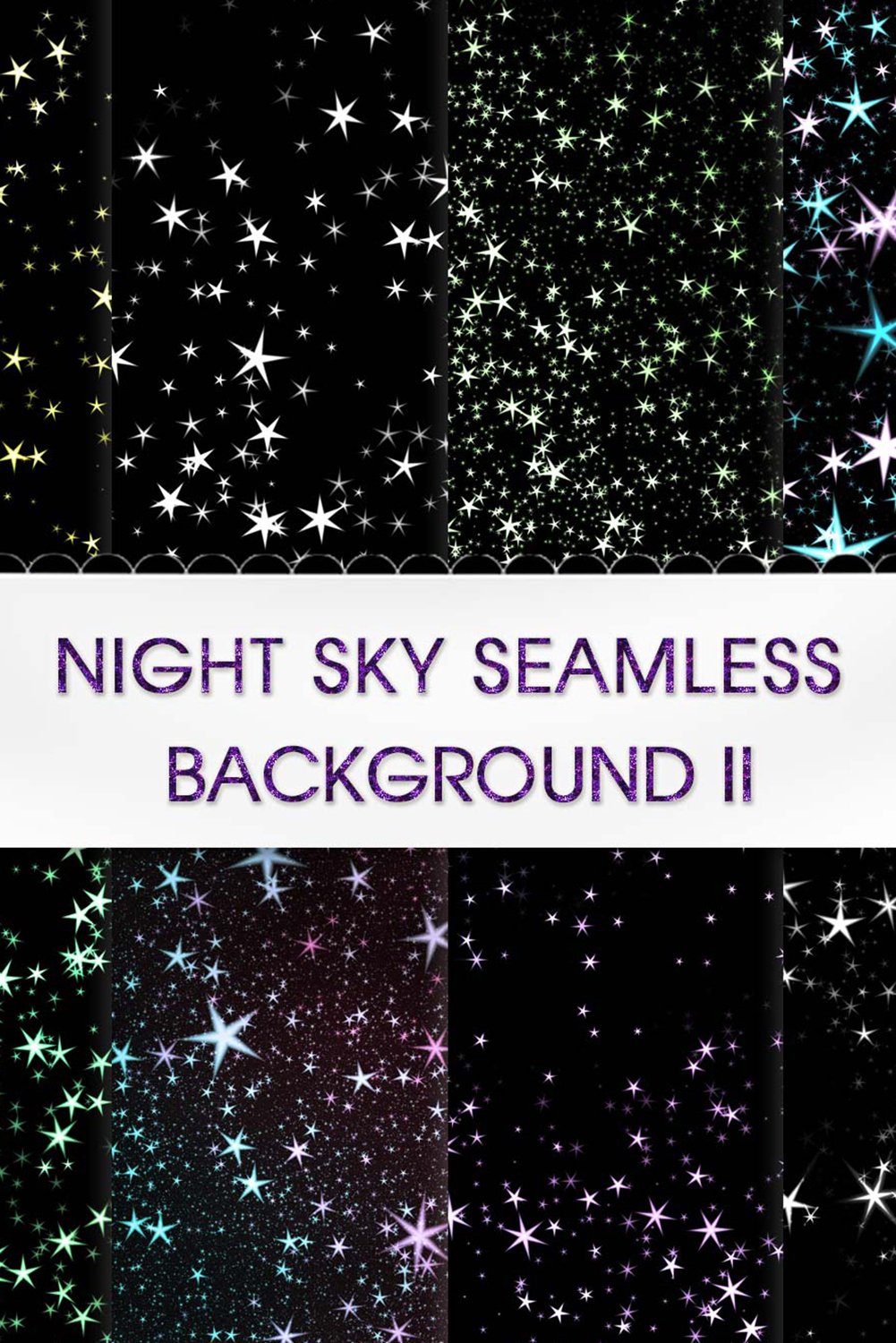 seamless Sparkly night sky texture, stars background
