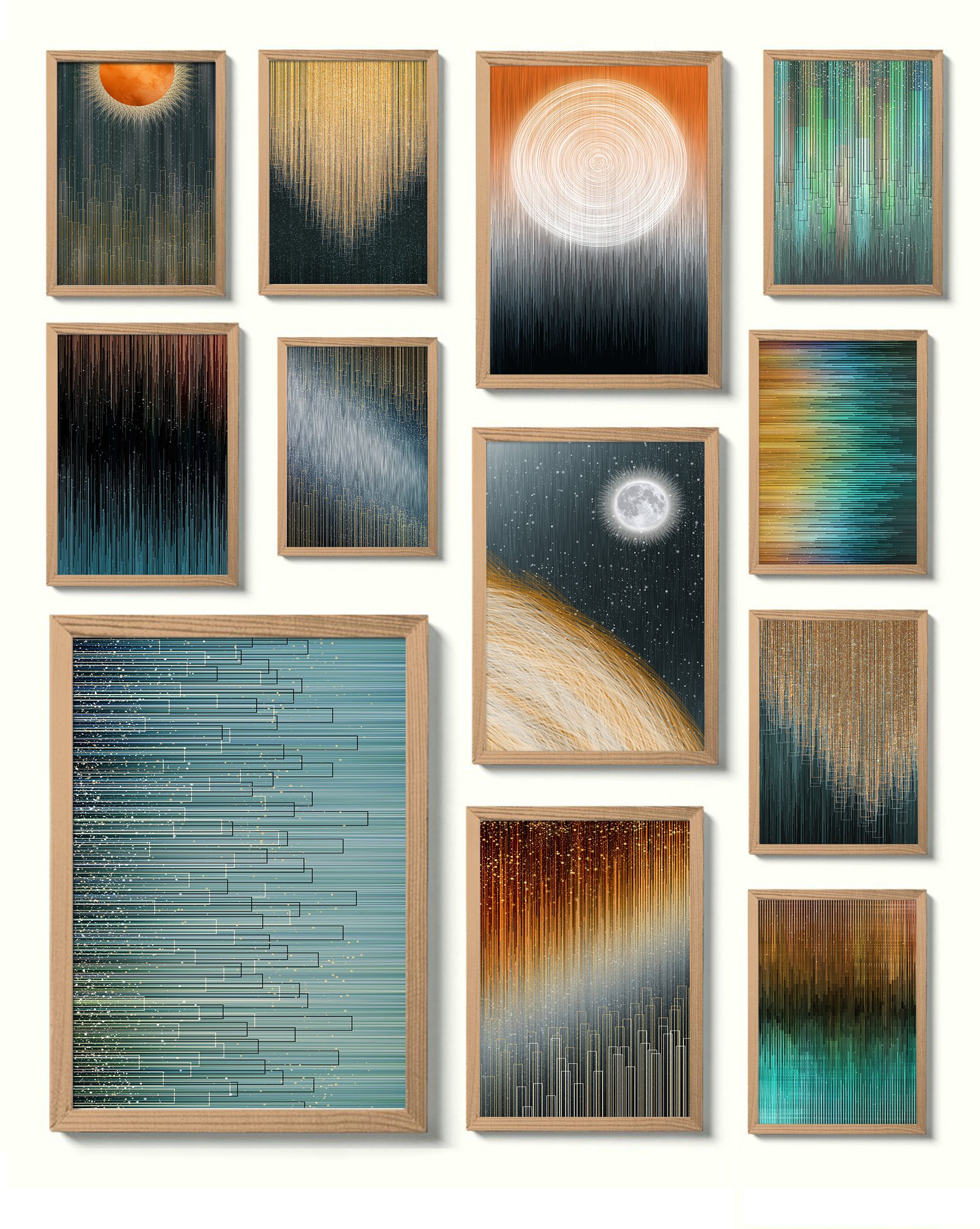 Modern simple style abstract line art pattern