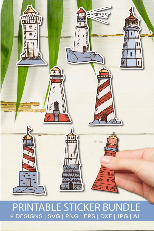 Lighthouse Printable Stickers for Cricut