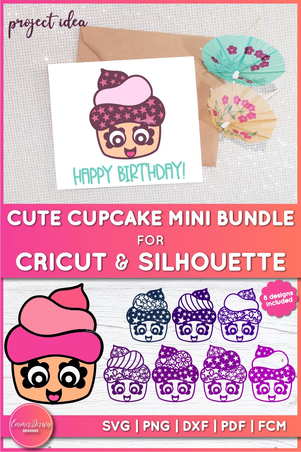 Cute Cupcake SVG Mini Bundle