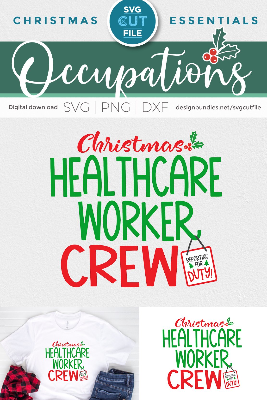 Christmas Healthcare worker svg, a health care (1097292)