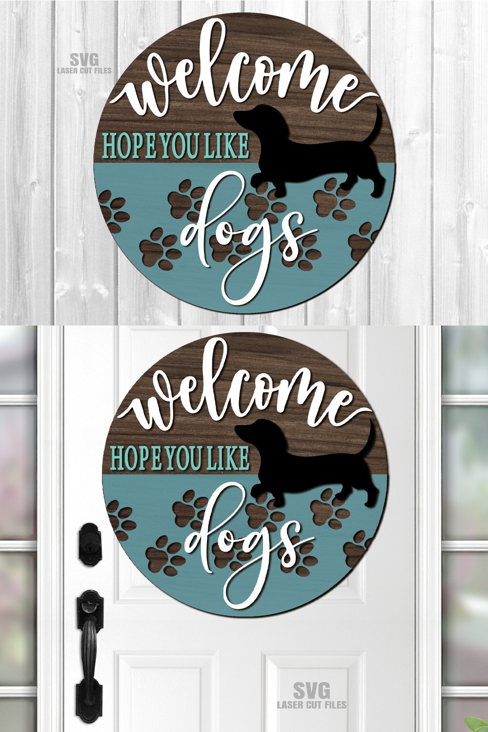 Dog Lover Welcome Sign SVG | Dachshund SVG Laser Cut Files