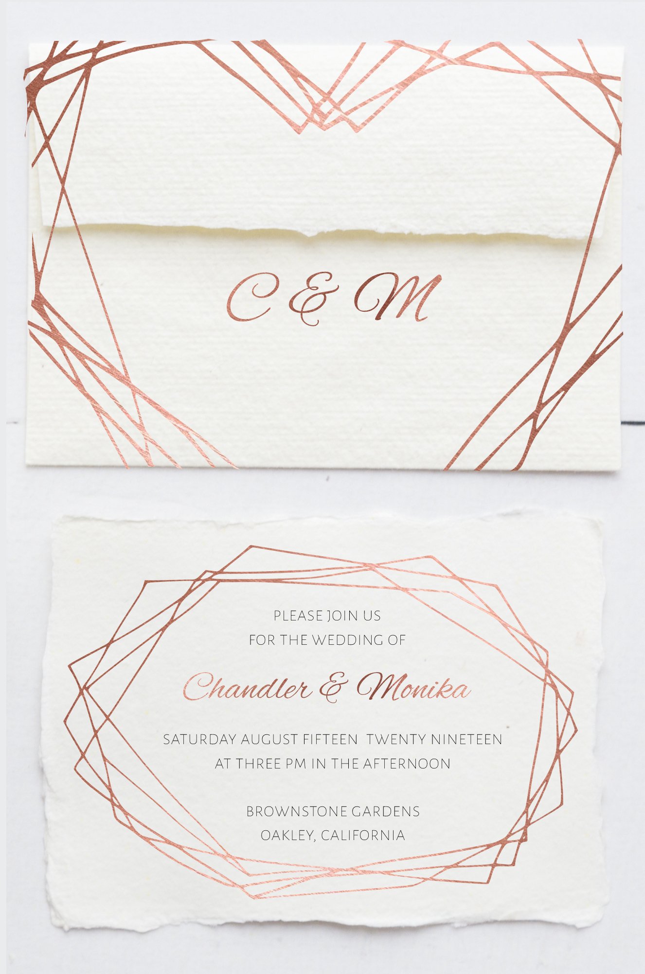 Rose Gold Frame Clipart, Polygon Frames SVG