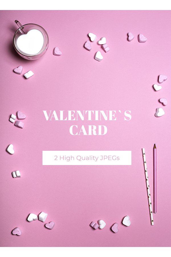 Pink Valentines cards with hearts