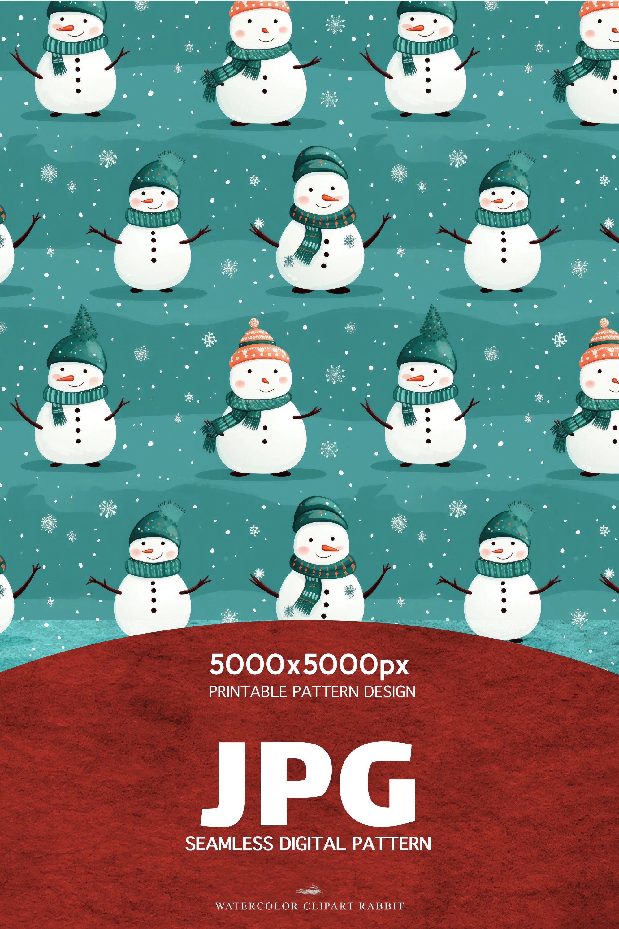 Christmas Pattern Winter Print Digital Paper JPG Santa Gift