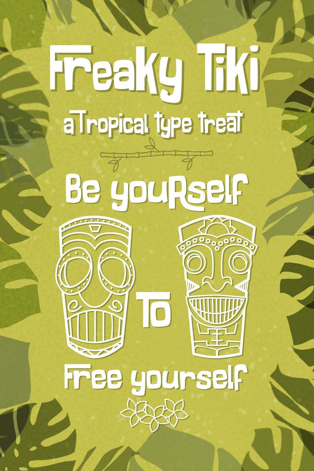 Freaky Tiki - a fun tropical retro font duo