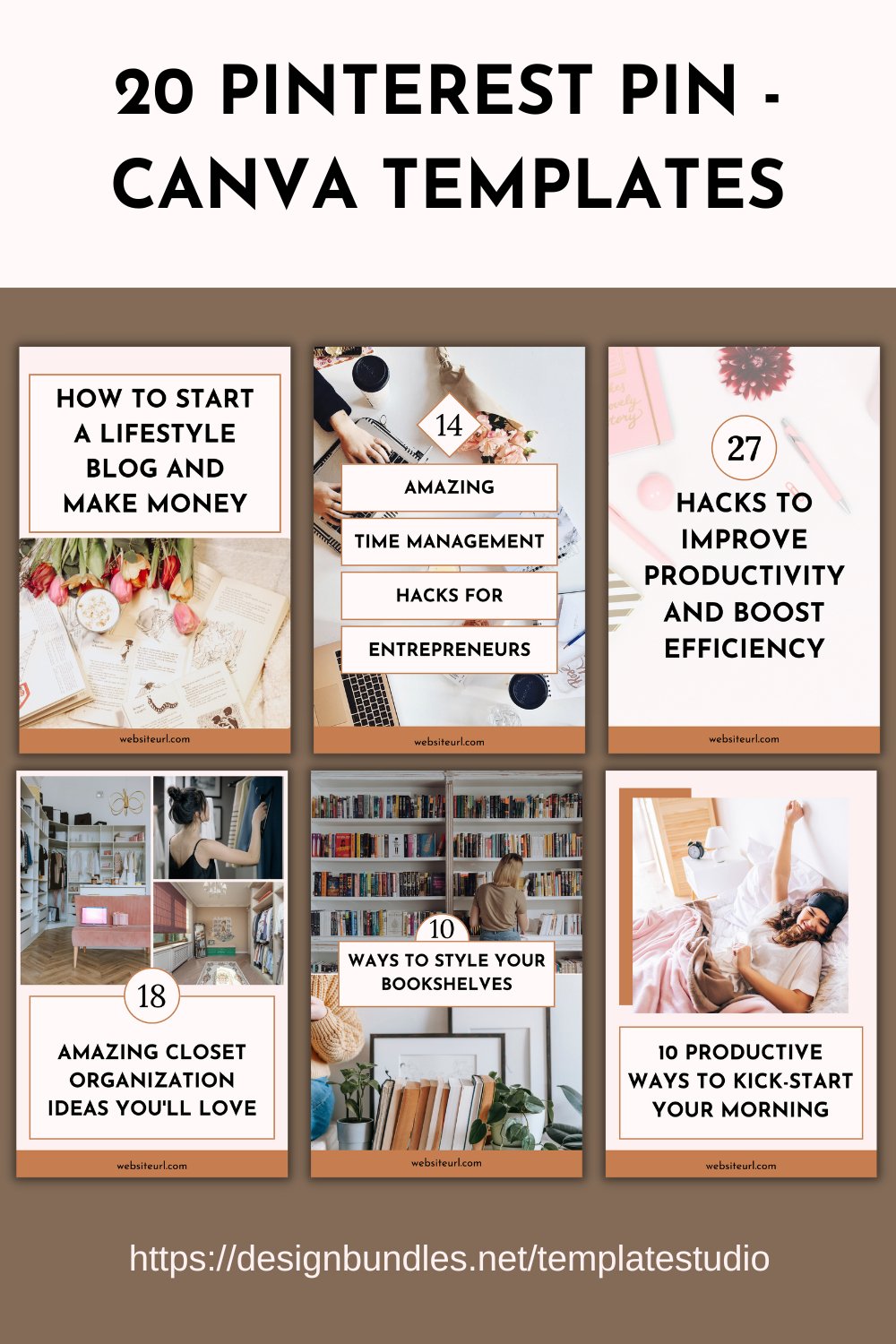 Pinterest Templates For Bloggers | Pinterest pin for Canva
