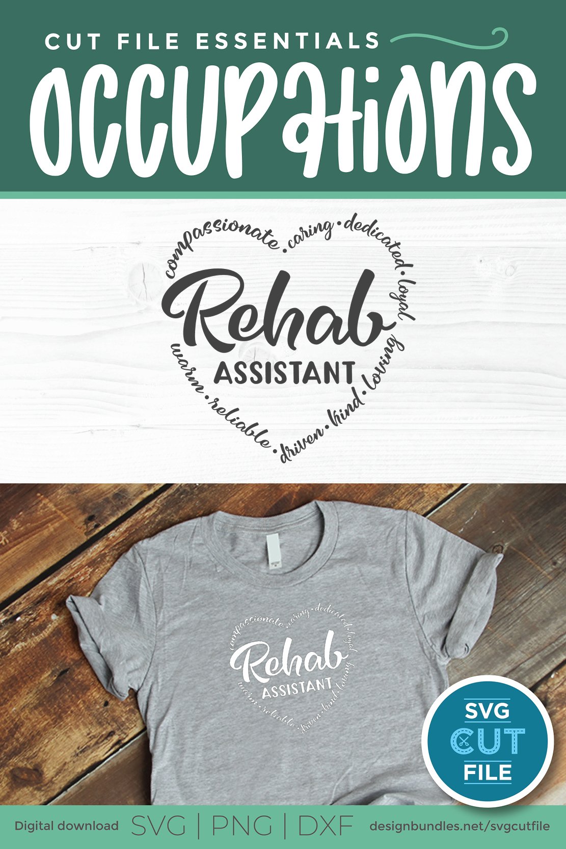 Rehab Assistant SVG for Cricut or Silhouette