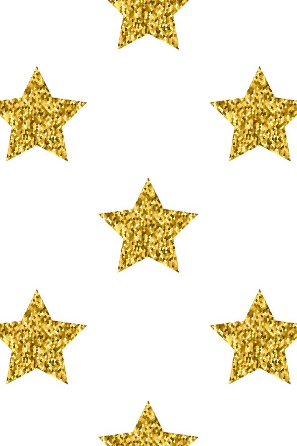 Vector golden glitter stars white seamless pattern (822592)