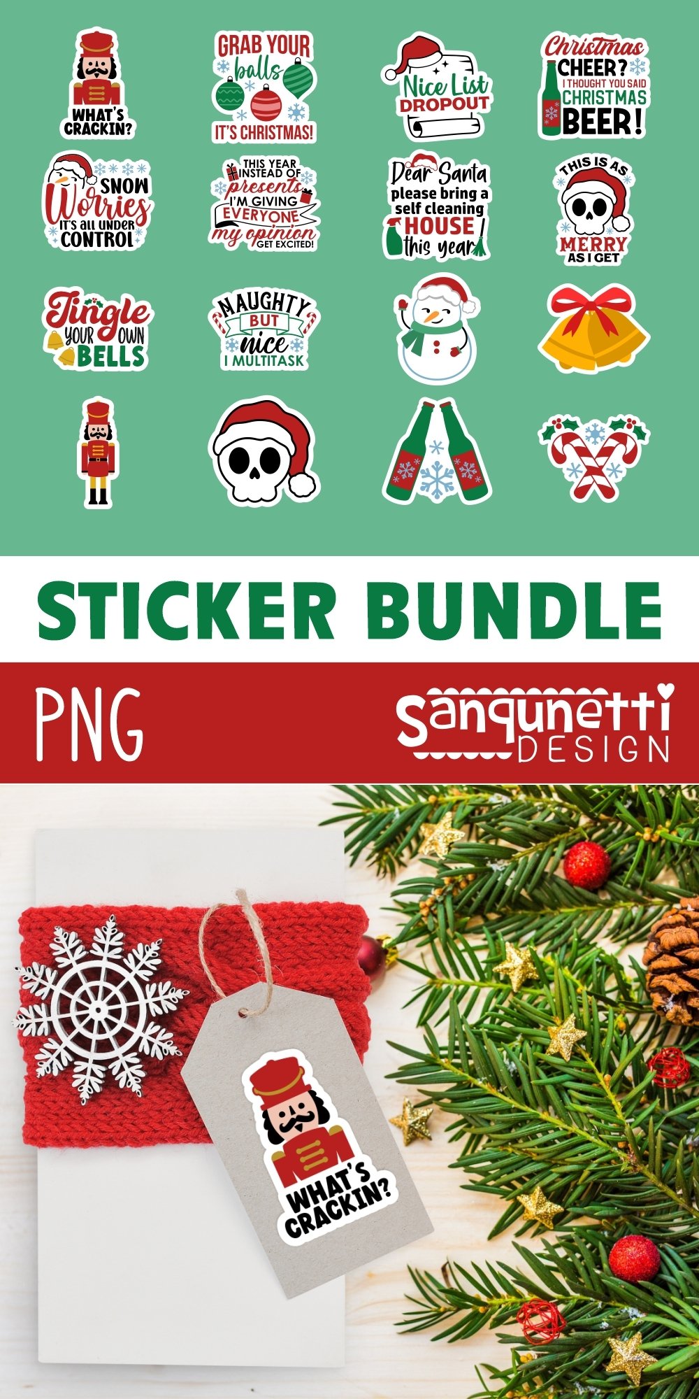 Funny Christmas Stickers