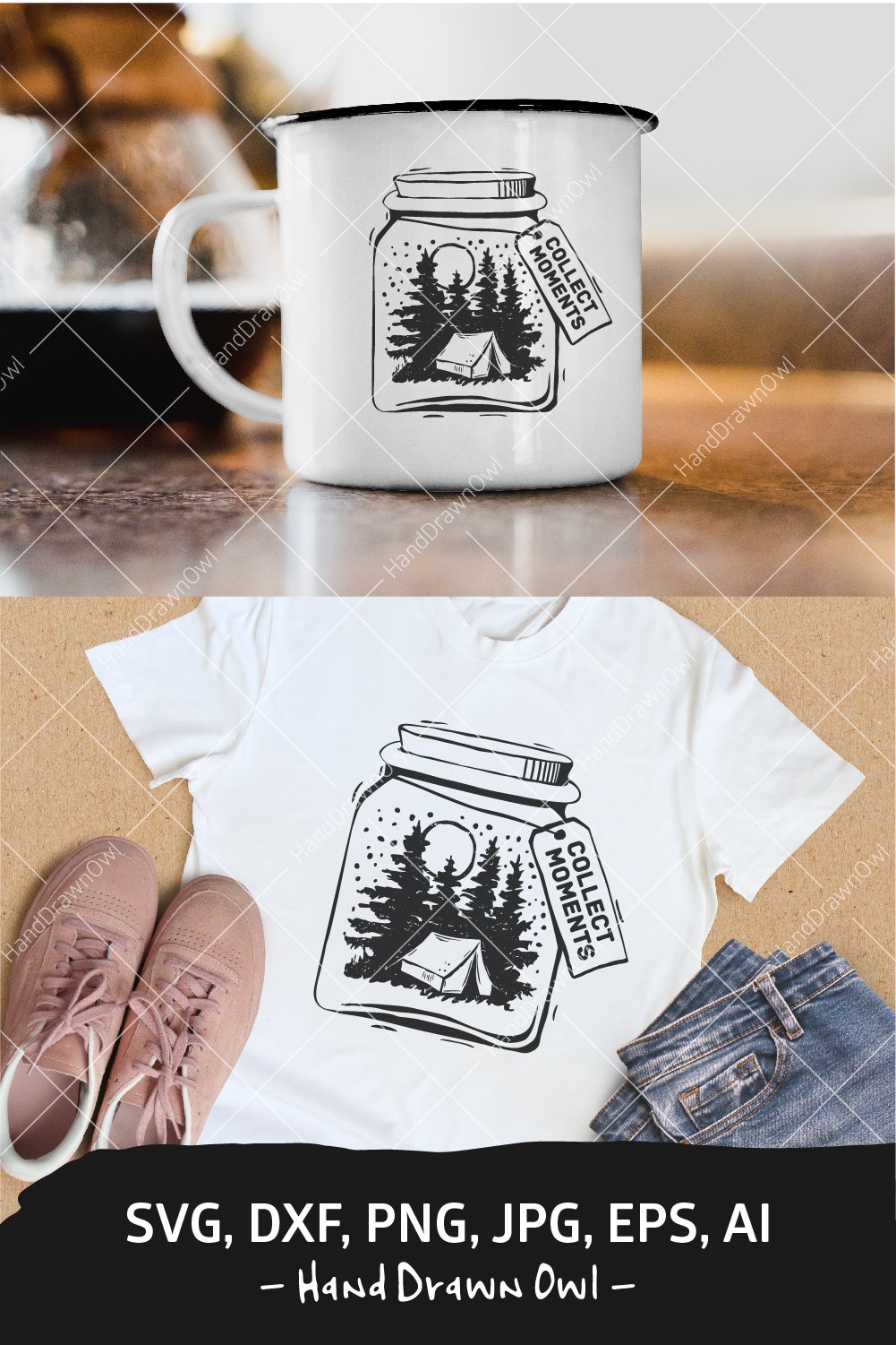 Hand Drawn Camping svg digital files for design