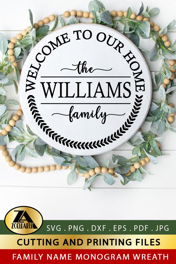 Family Monogram SVG Welcome Home SVG Farmhouse (1095113)