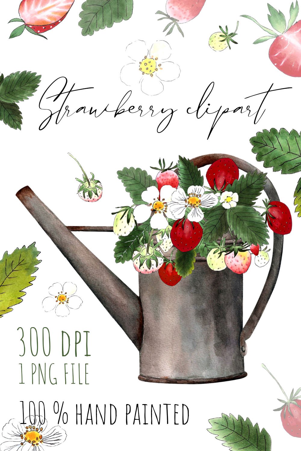 Strawberry clipart. Summer fruit PNG (1872180)