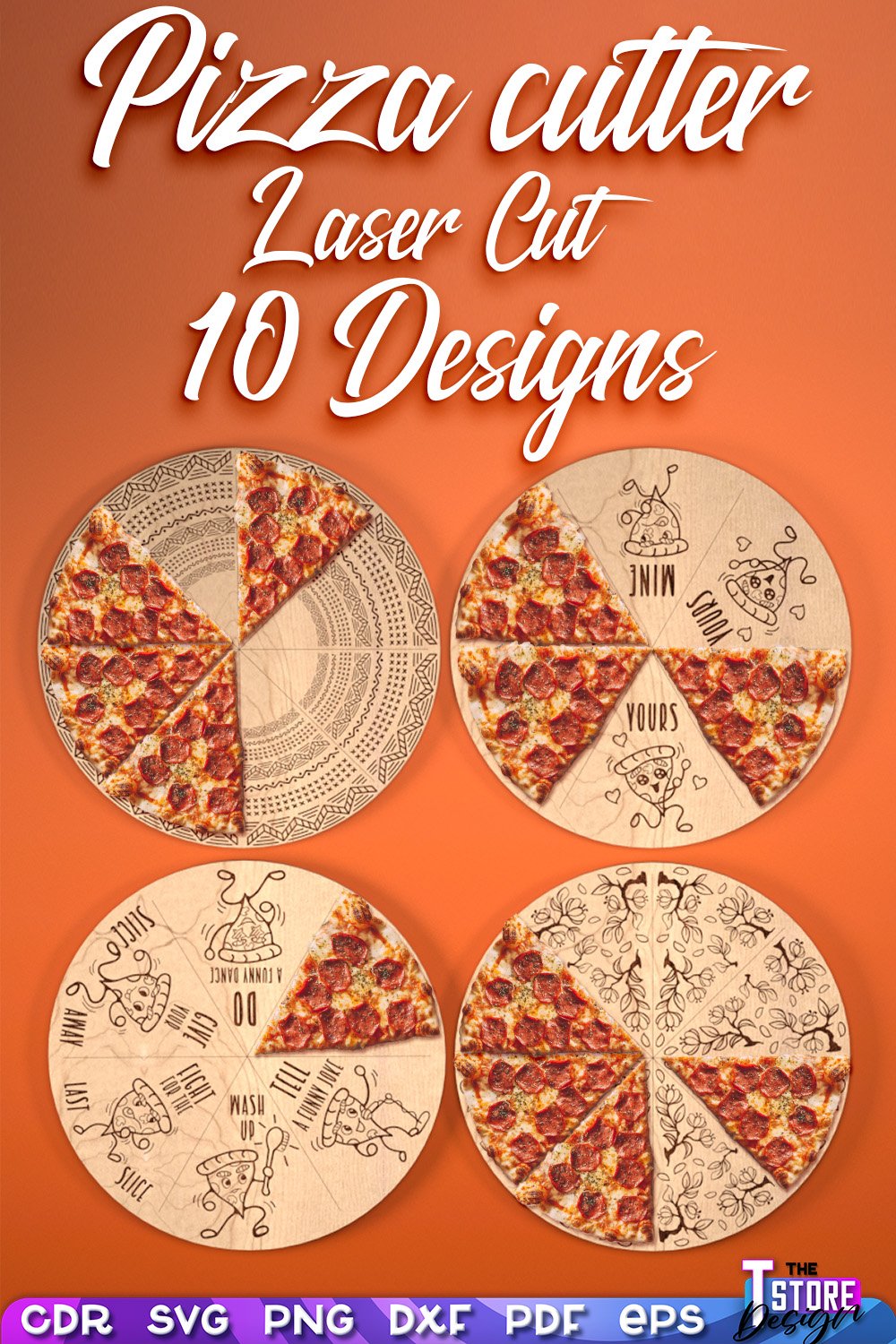 Pizza Cutter Laser Cut SVG | Pizza Board Game SVG (2351102)