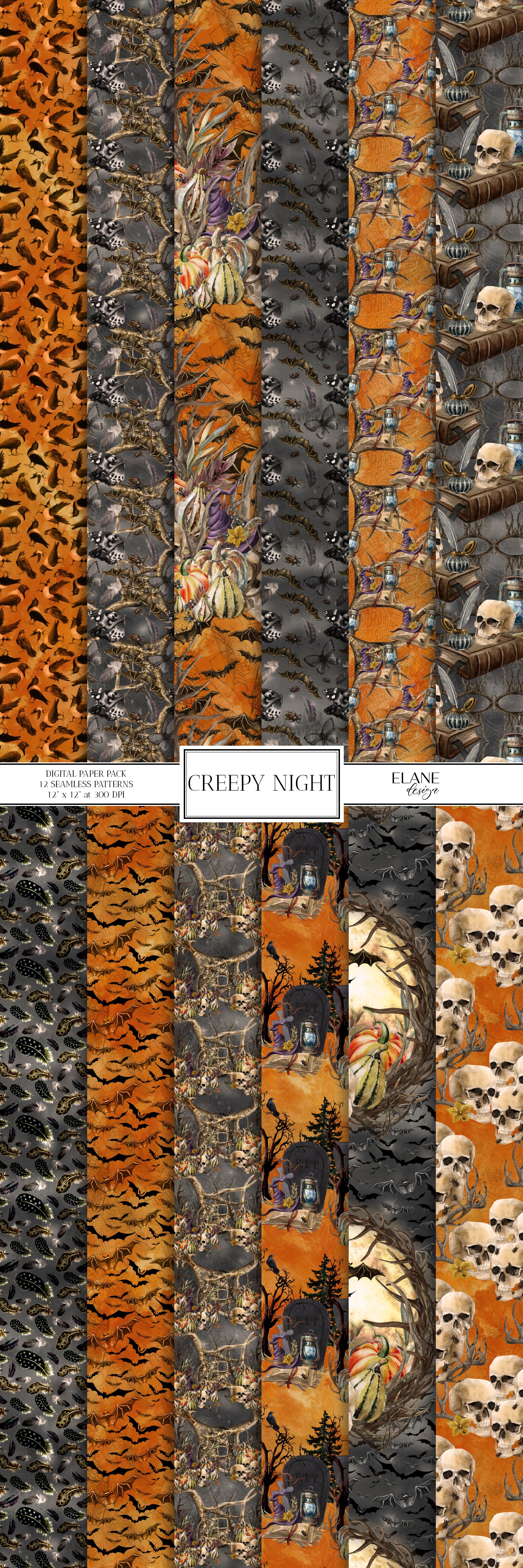 Halloween Digital Paper, Spooky Gothic Seamless (4073576)