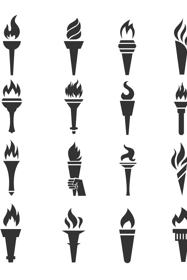Torch vector icons