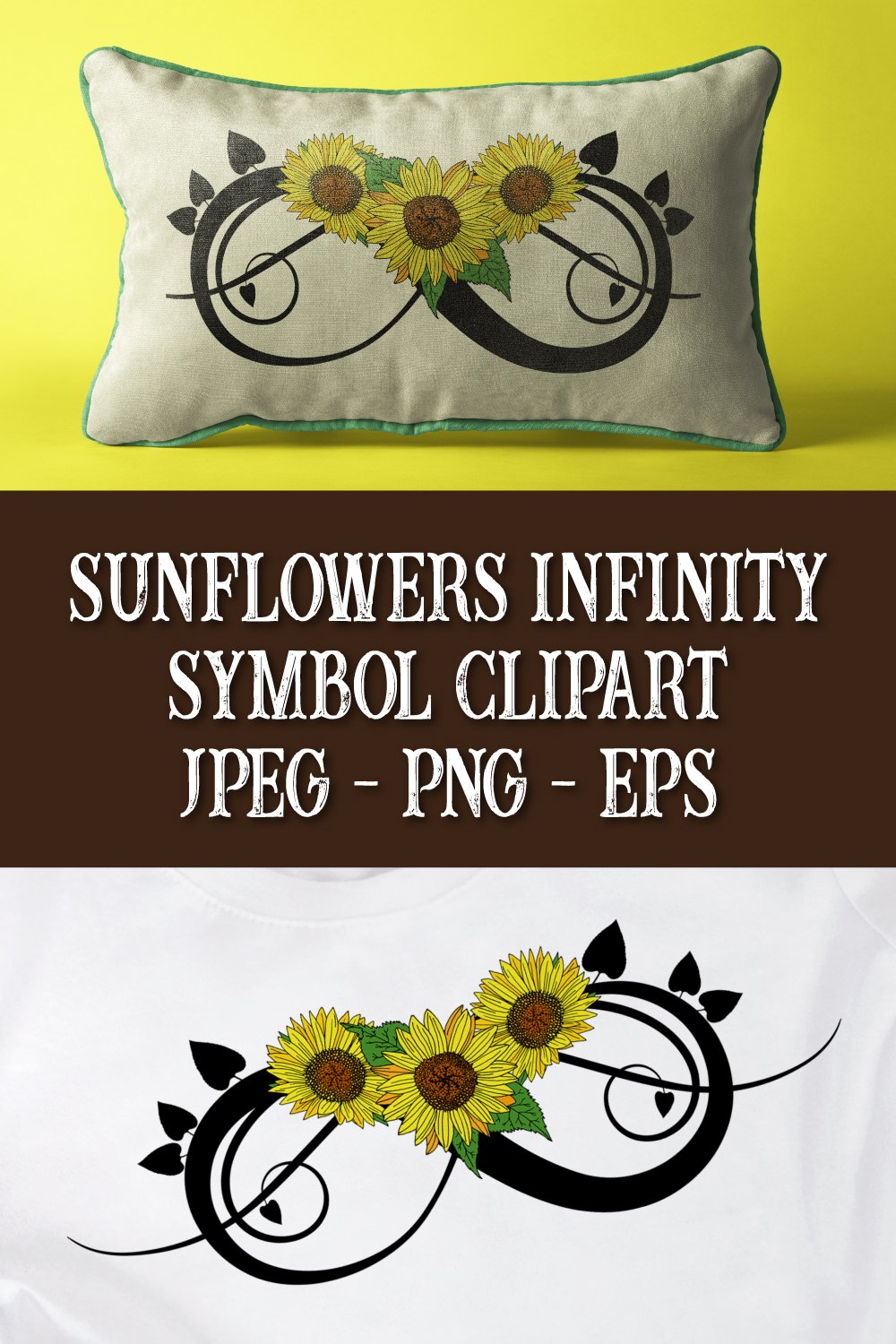 Infinity Symbol with Sunflowers | Infinity Symbol Clipart