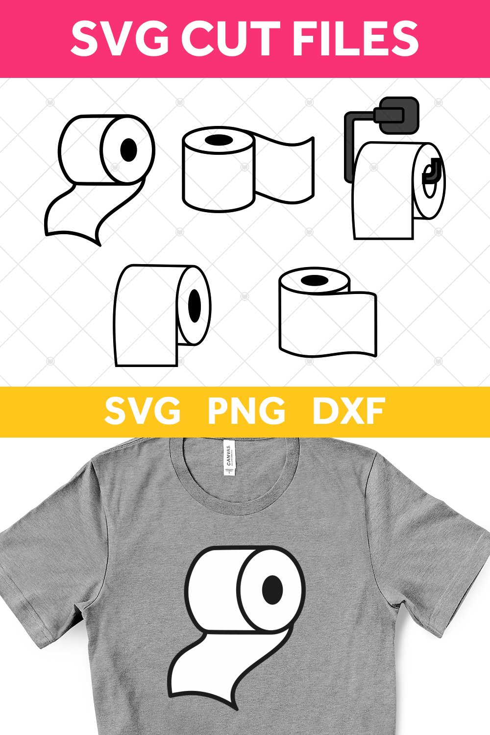 Toilet Paper SVG Bundle, SVG Files for Bathroom (578214)