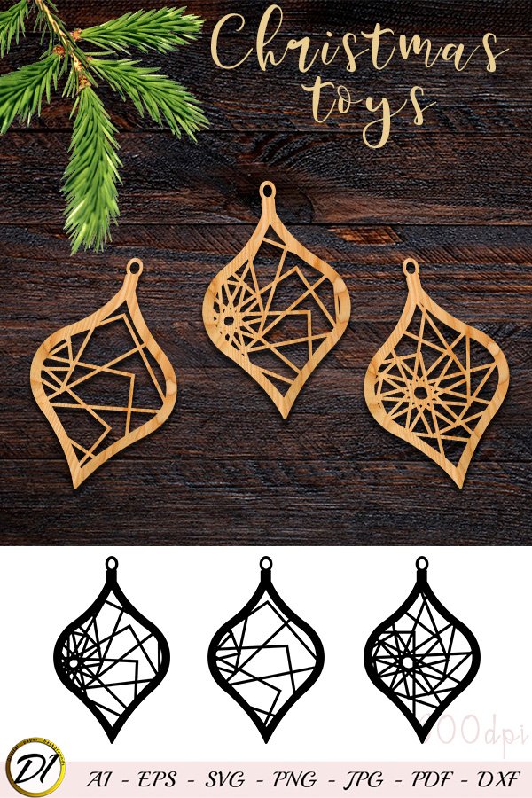 Christmas Ornaments SVG. Cut Files Pack.Christmas (1090485)