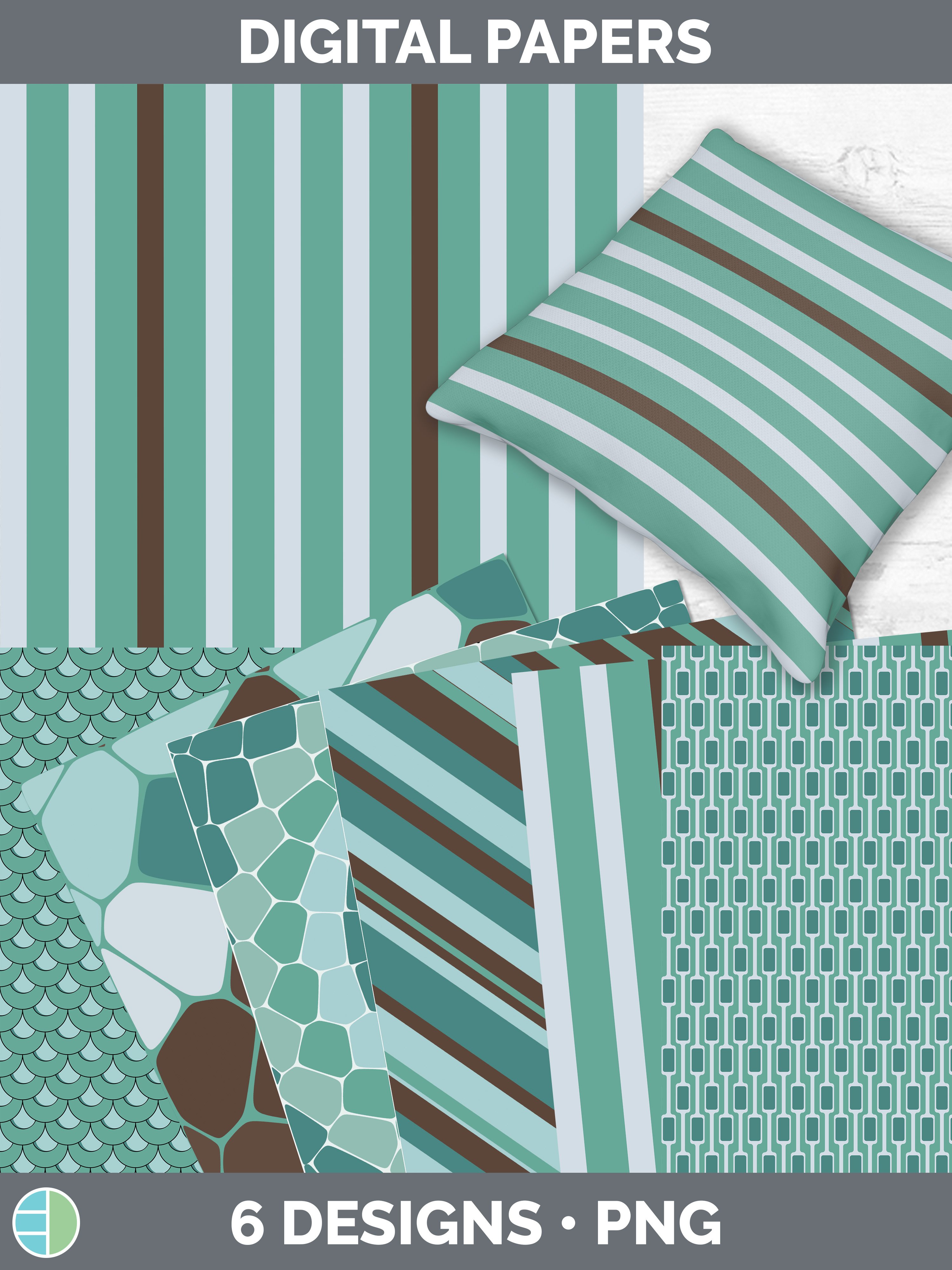 Teal Backgrounds | Digital Scrapbook Papers