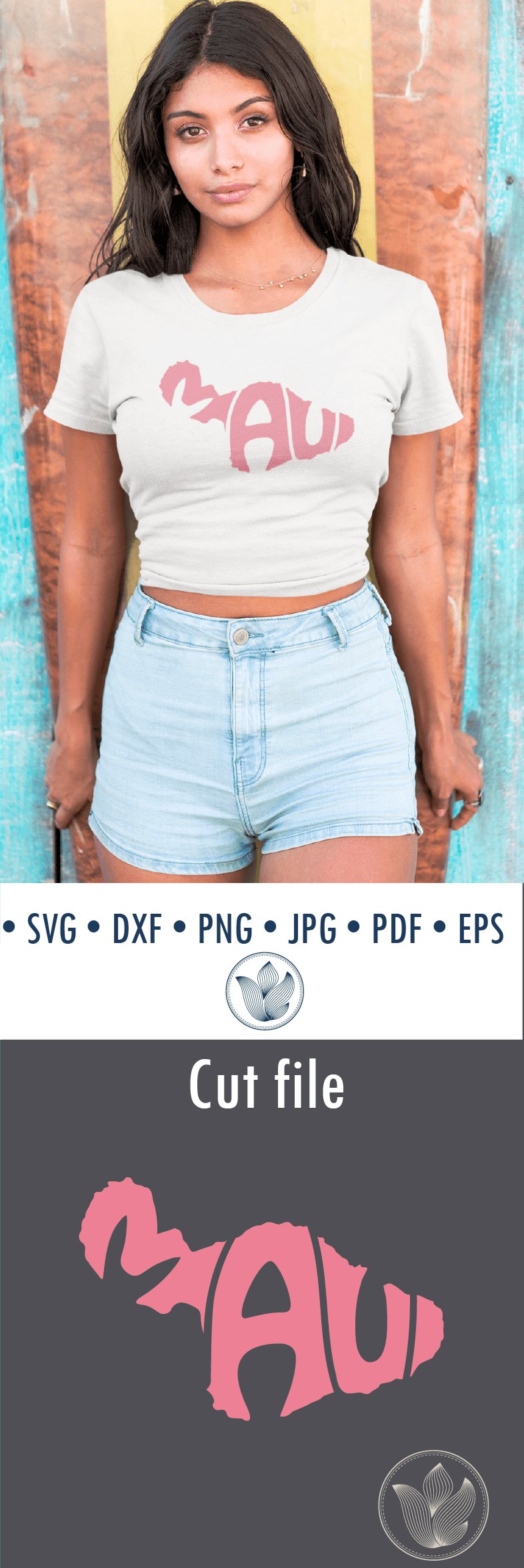 Maui Cut File | Hawaii Word Art