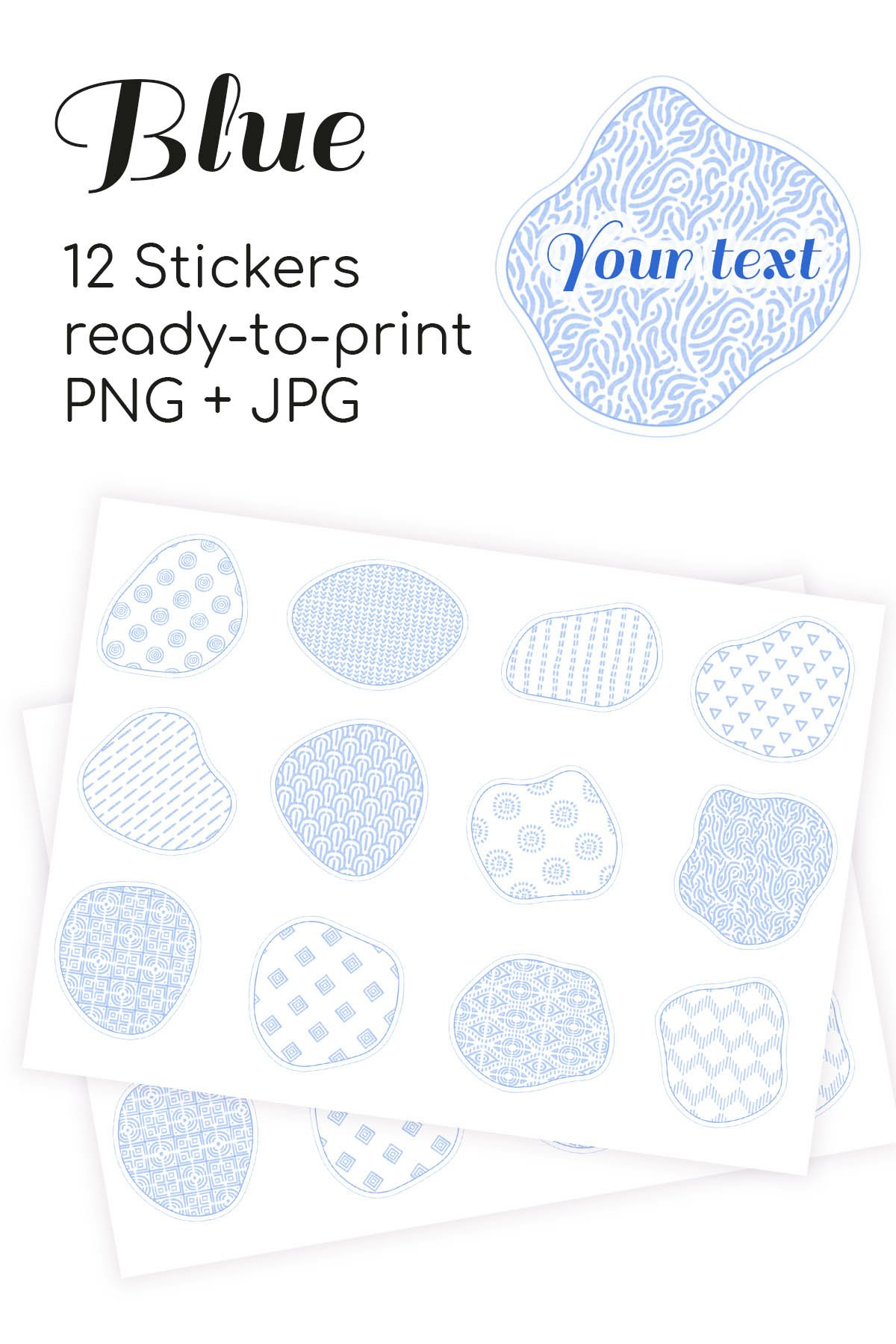 Abstract Background Printable Stickers for Quotes and Notes