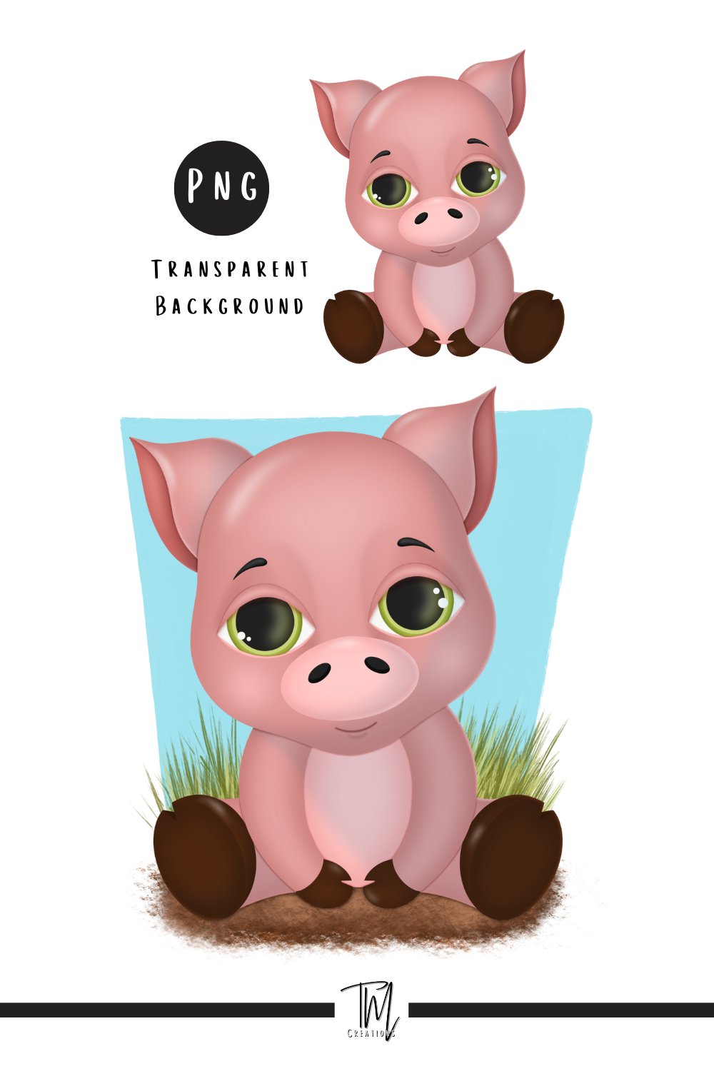 Baby Pig Clipart, PNG - Transparent Background