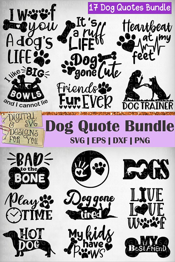 Dog Quotes Bundle | Dogs SVG | Dog quotes SVG | Pet Quotes
