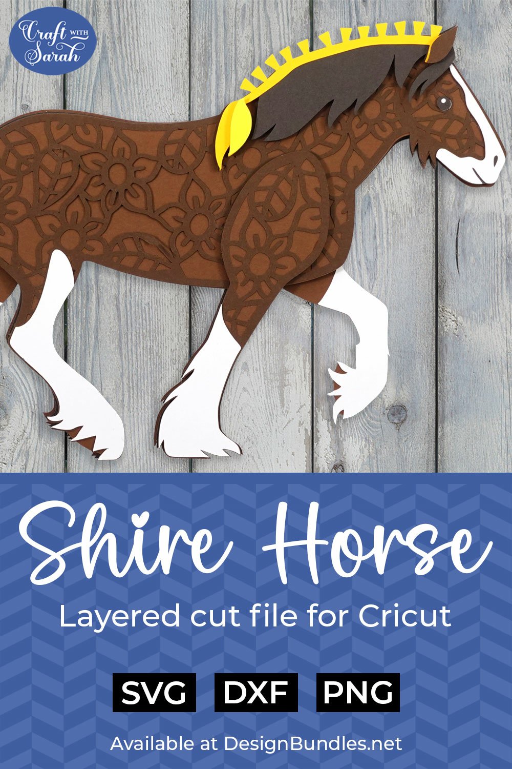Shire Horse SVG | 3D Layered Shire Horse Cut File