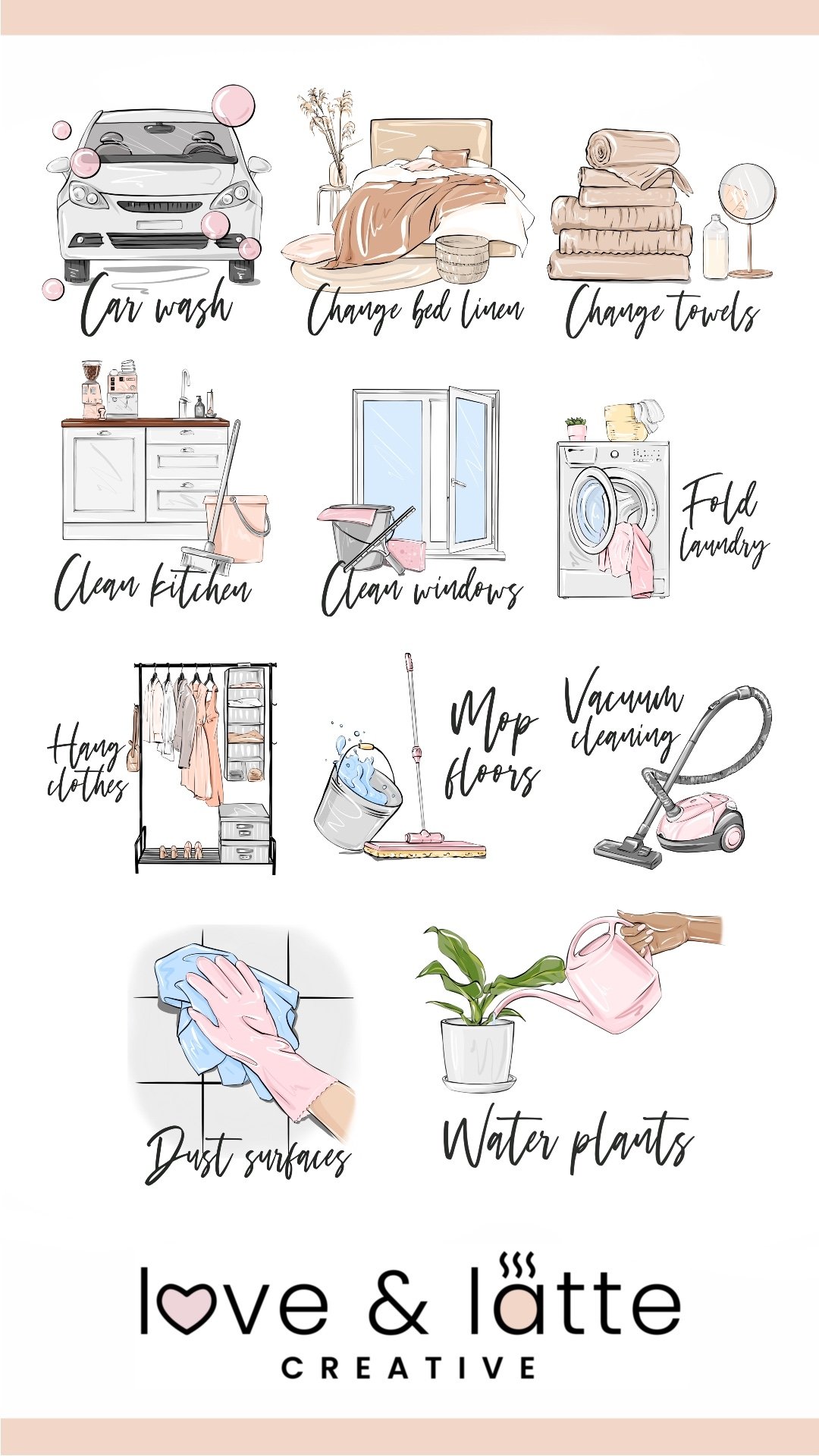 Household planner stickers, Printable stickers, Planner icon