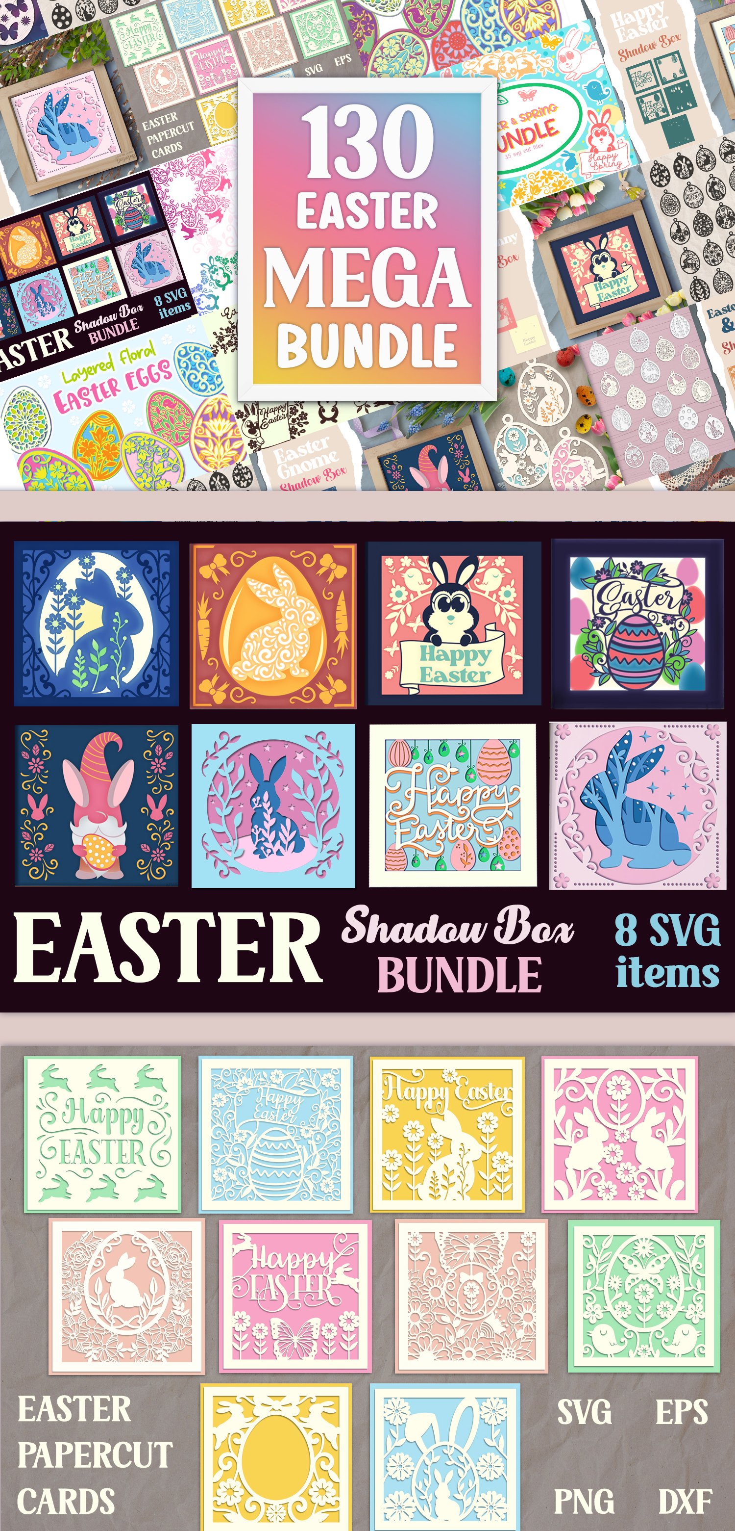 Easter Mega Bundle 130 SVG items