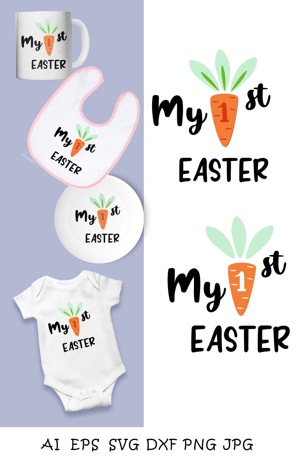 My First Easter SVG Cut Files. Carrot svg. Easter Svg