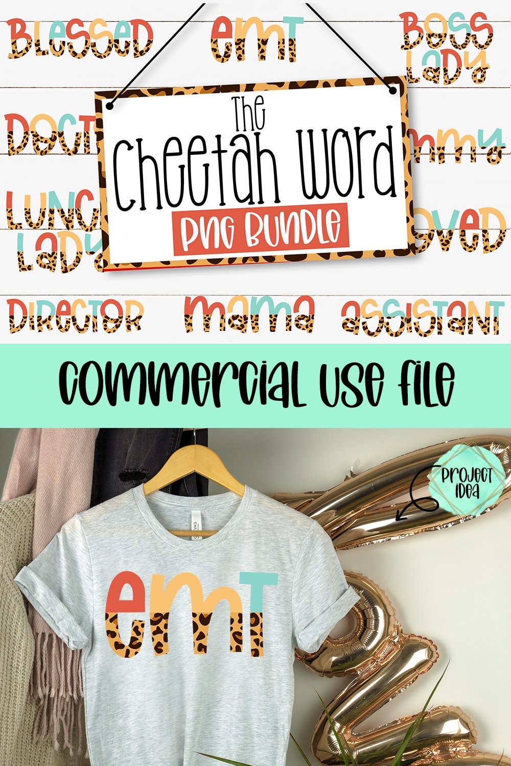 The Cheetah Word Bundle | A Bundle With 20 PNGs