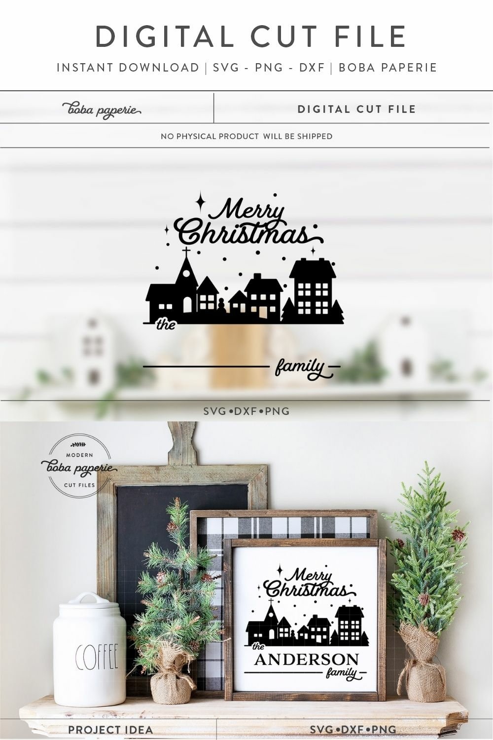 Christmas Family Name Sign | Customizable Home Decor svg